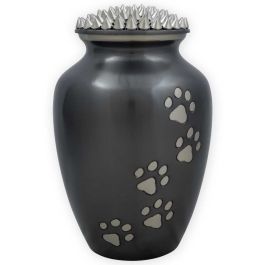Slate Gray Metal Urn For Dogs | Une Belle Vie Une Belle Vie Memorial Urns